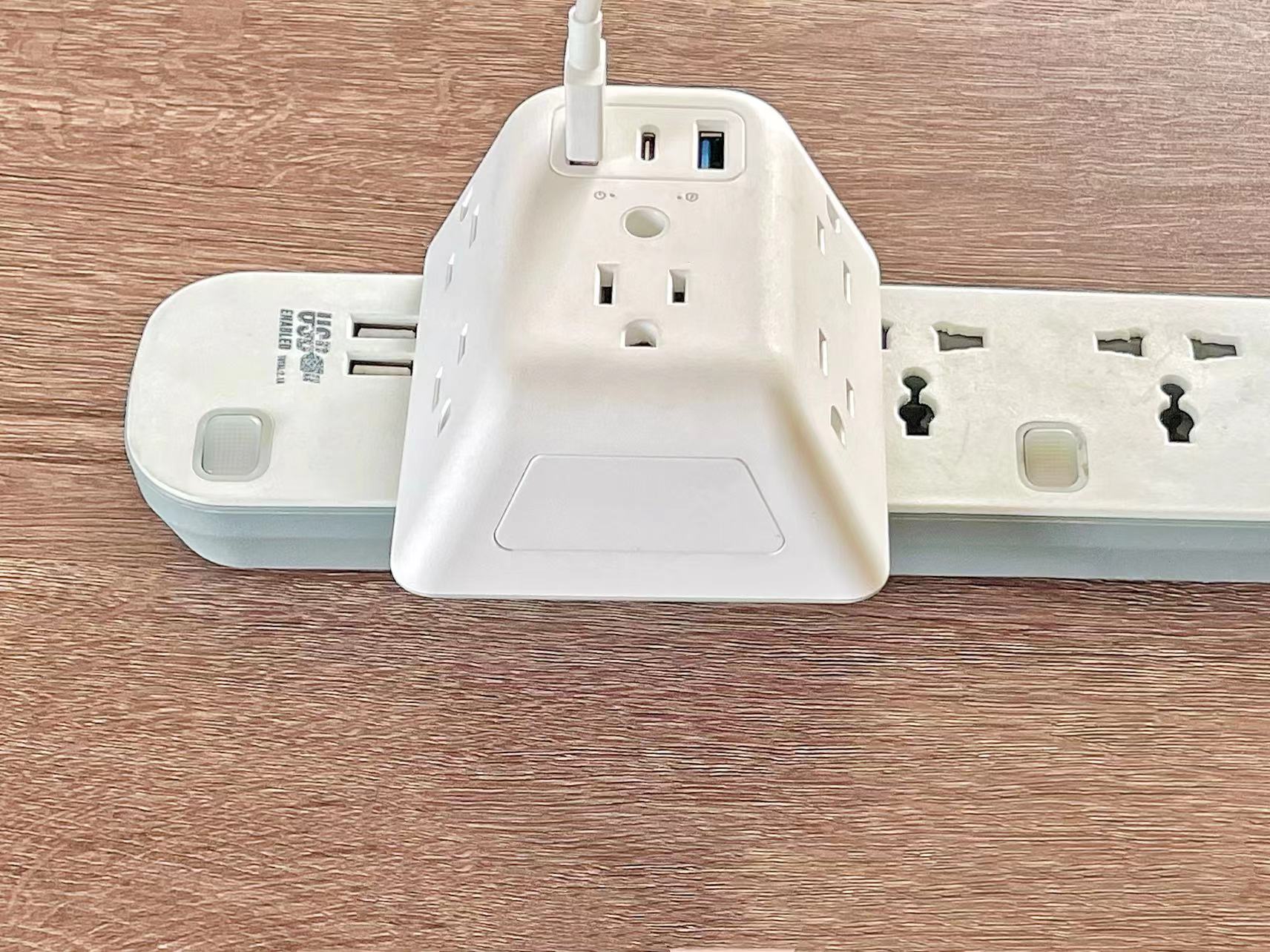 5 Outlet US Surge Protector Extension USB Trapezoidal Travel socket ...